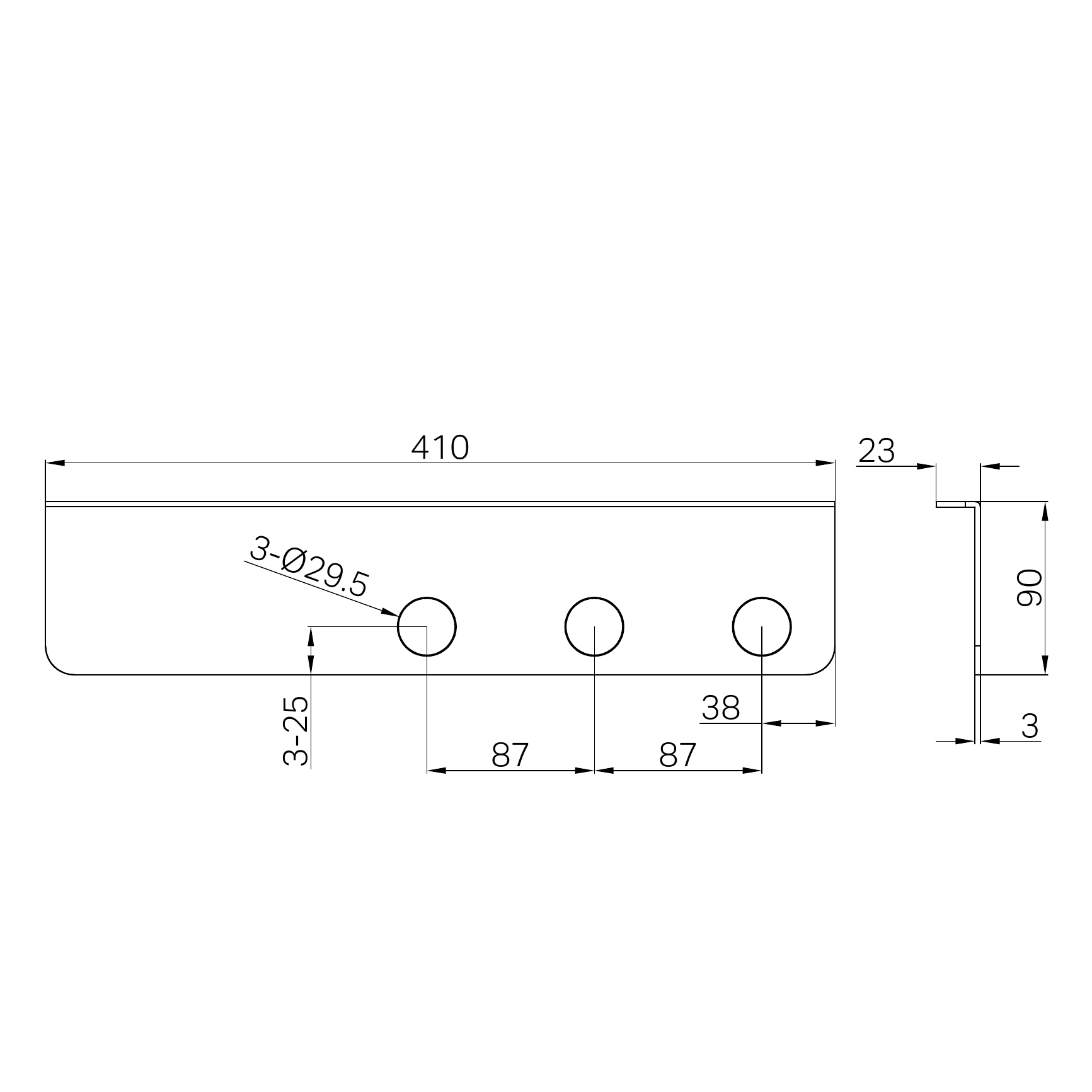 Mecca Triple Soap Bottle Holder With Shelf Brushed Nickel