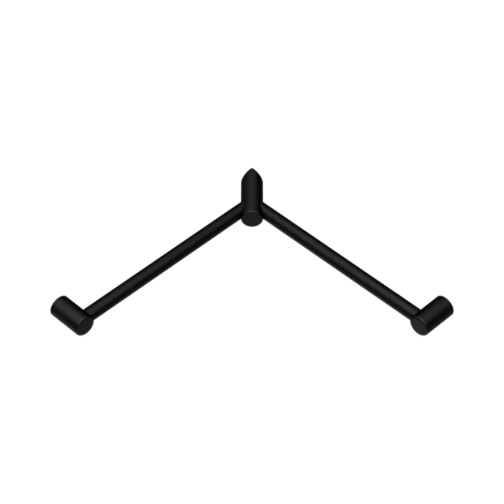 Mecca Care 32mm Wrap Around Corner Grab Rail 600X600mm Matte Black