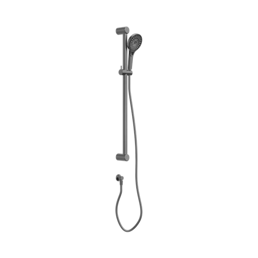 Mecca Care 32mm Grab Rail And Adjustable Shower Rail Set 900mm Gun Metal