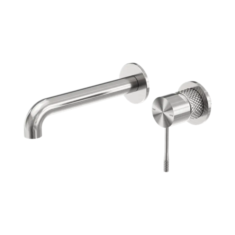 Opal Wall Basin/Bath Mixer Separate Back Plate 160mm Brushed Nickel