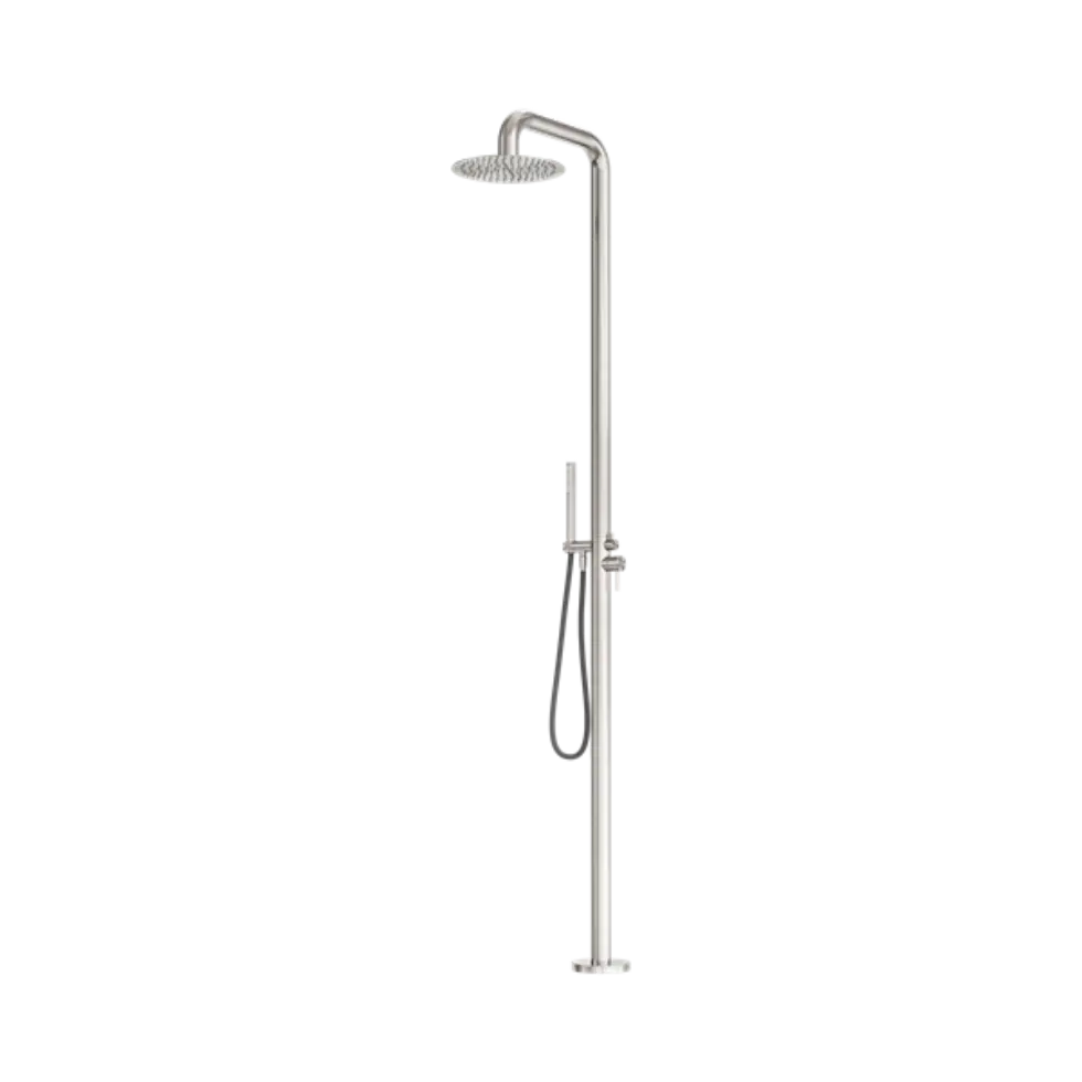 Zen SS316L Outdoor Freestanding Shower Column Brushed Nickel