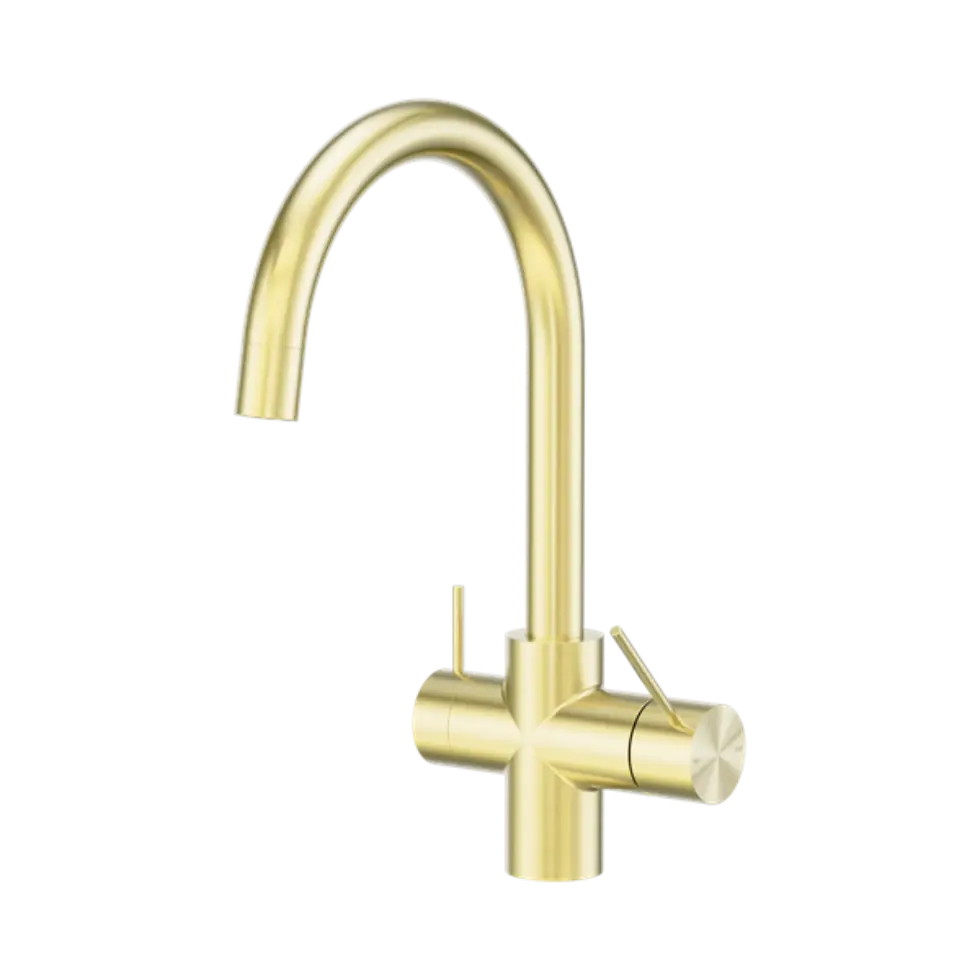 Mecca 3 Way Filtered Mixer Tap Brushed Gold