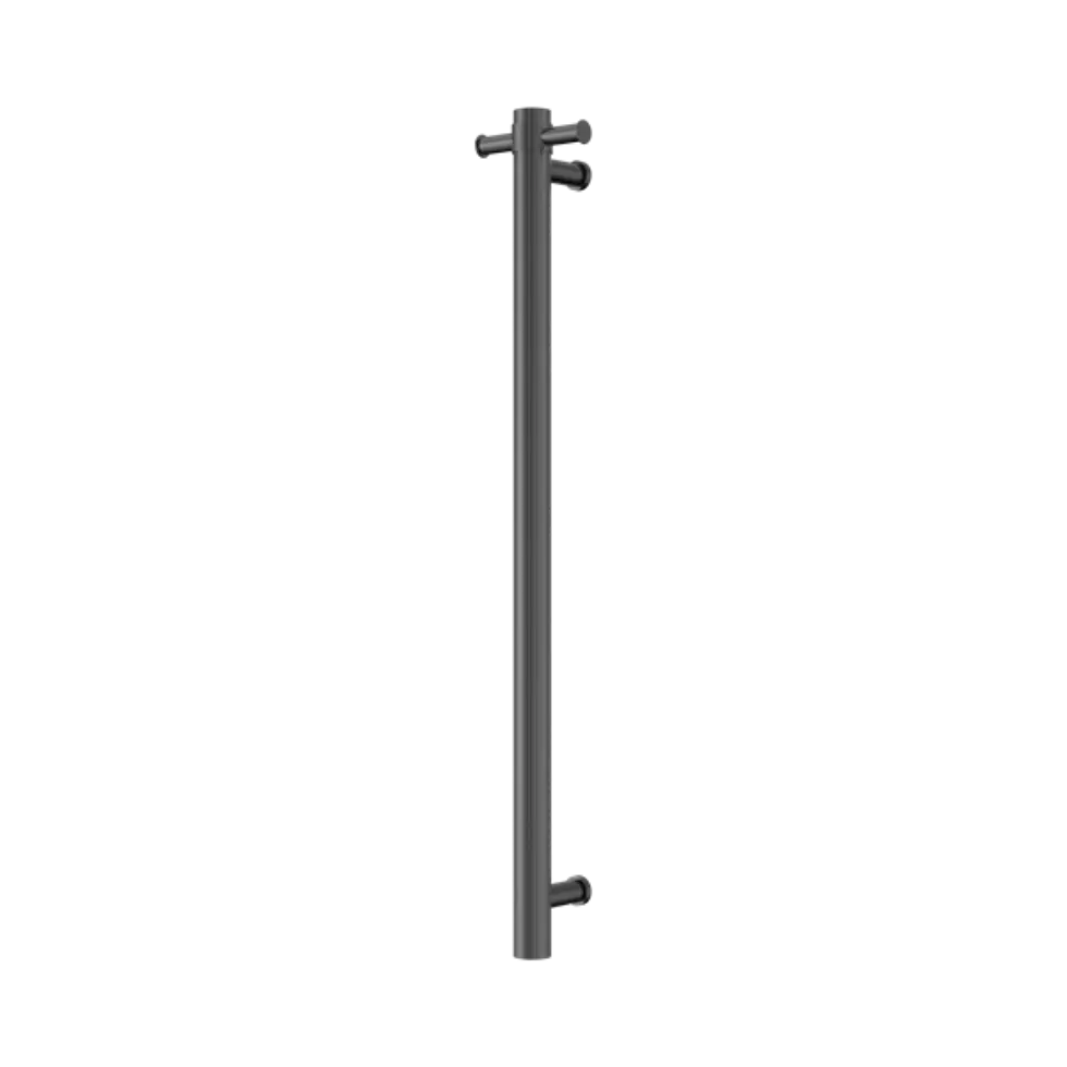 Mecca 240V Single Vertical Heated Towel Rail Graphite