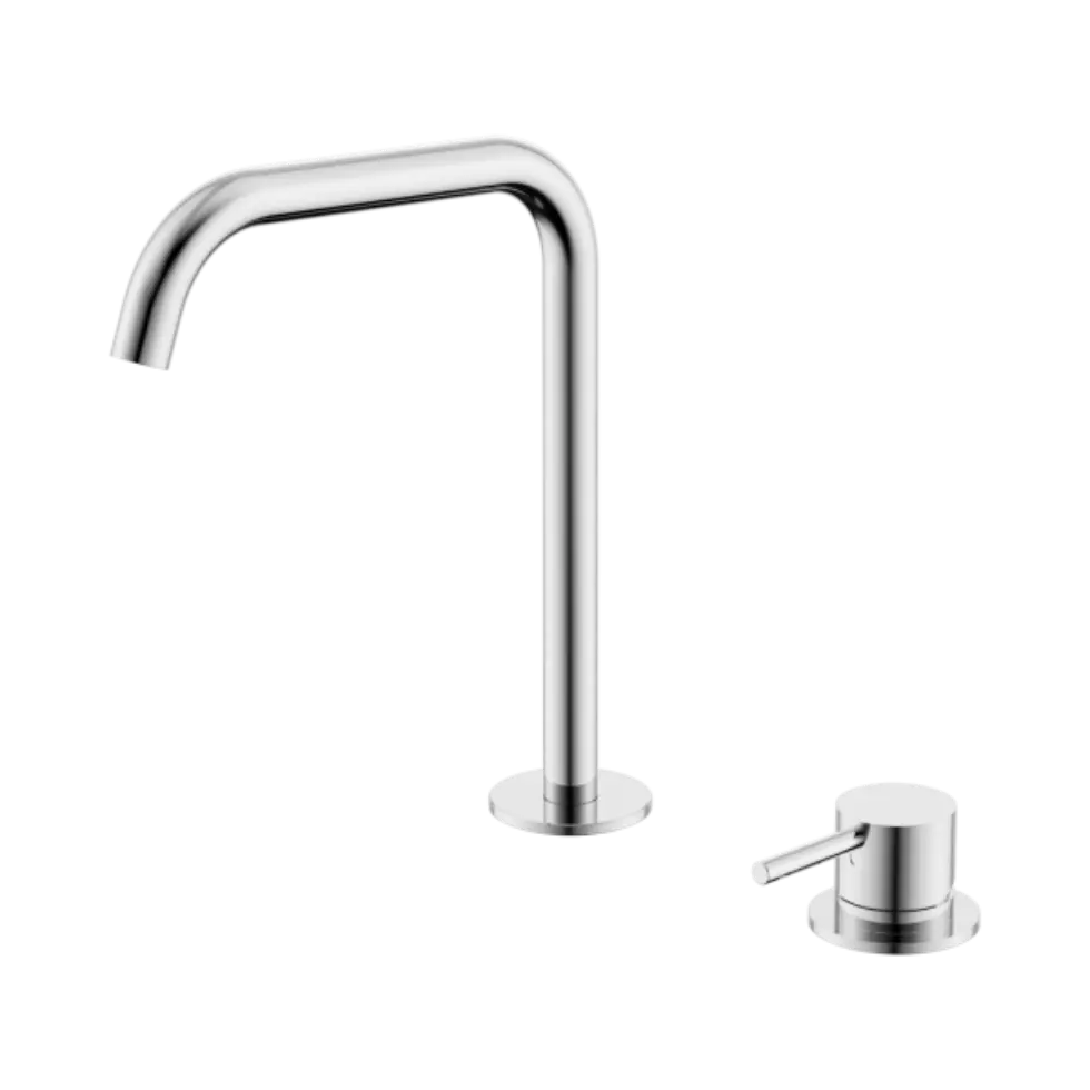 Mecca Hob Bath/Kitchen Mixer Set Edge Spout Chrome