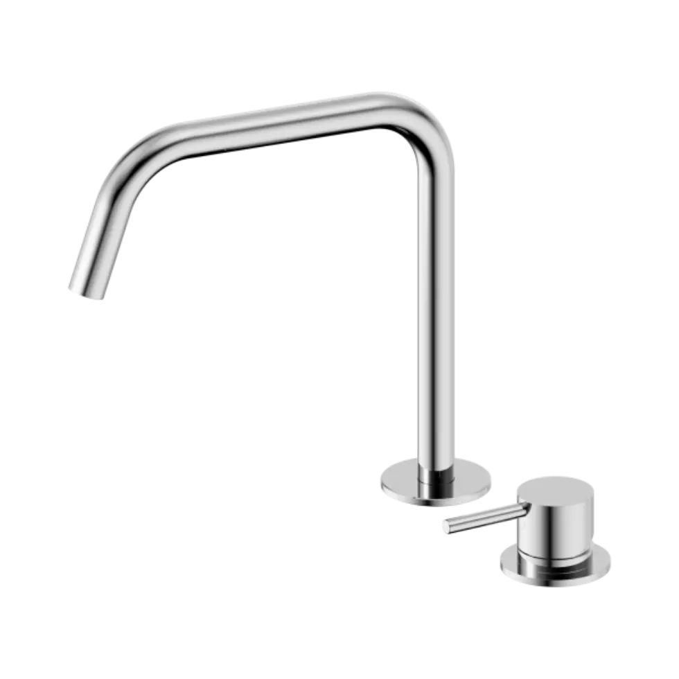 Mecca Hob Bath/Kitchen Mixer Set Edge Spout II Chrome