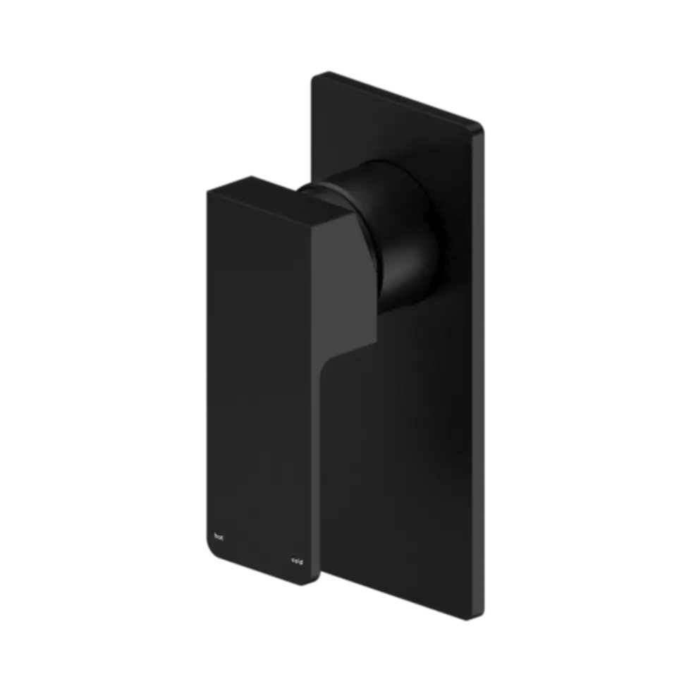 Celia Shower Mixer Rectangular Backplate Matte Black