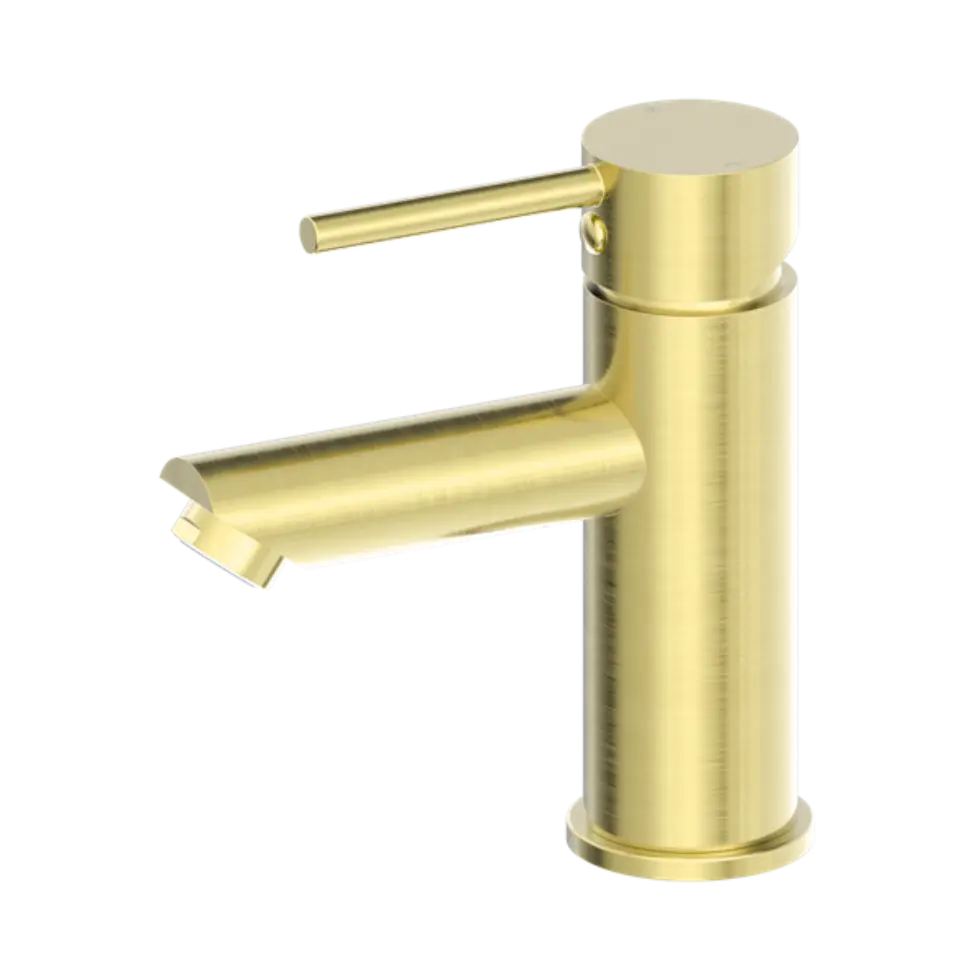 Dolce Basin Mixer Straight Spout Brushed Gold