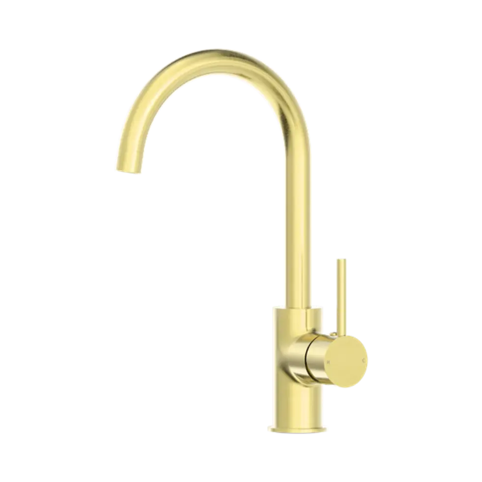 Dolce Kitchen Mixer Gooseneck Brushed Gold