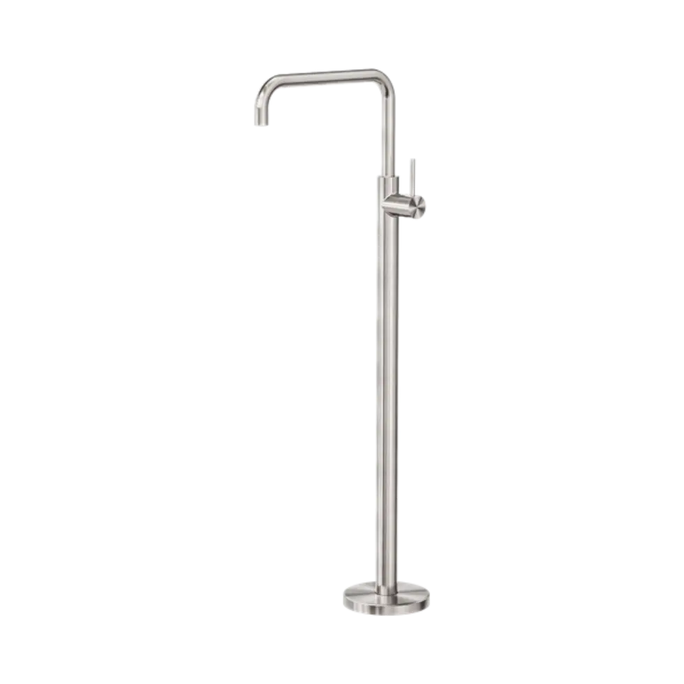 Mecca Freestanding Bath Mixer Square Shape Brushed Nickel