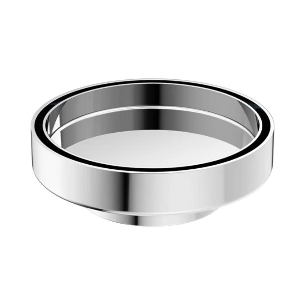 130mm Round Tile Insert Floor Waste 80mm Outlet Chrome