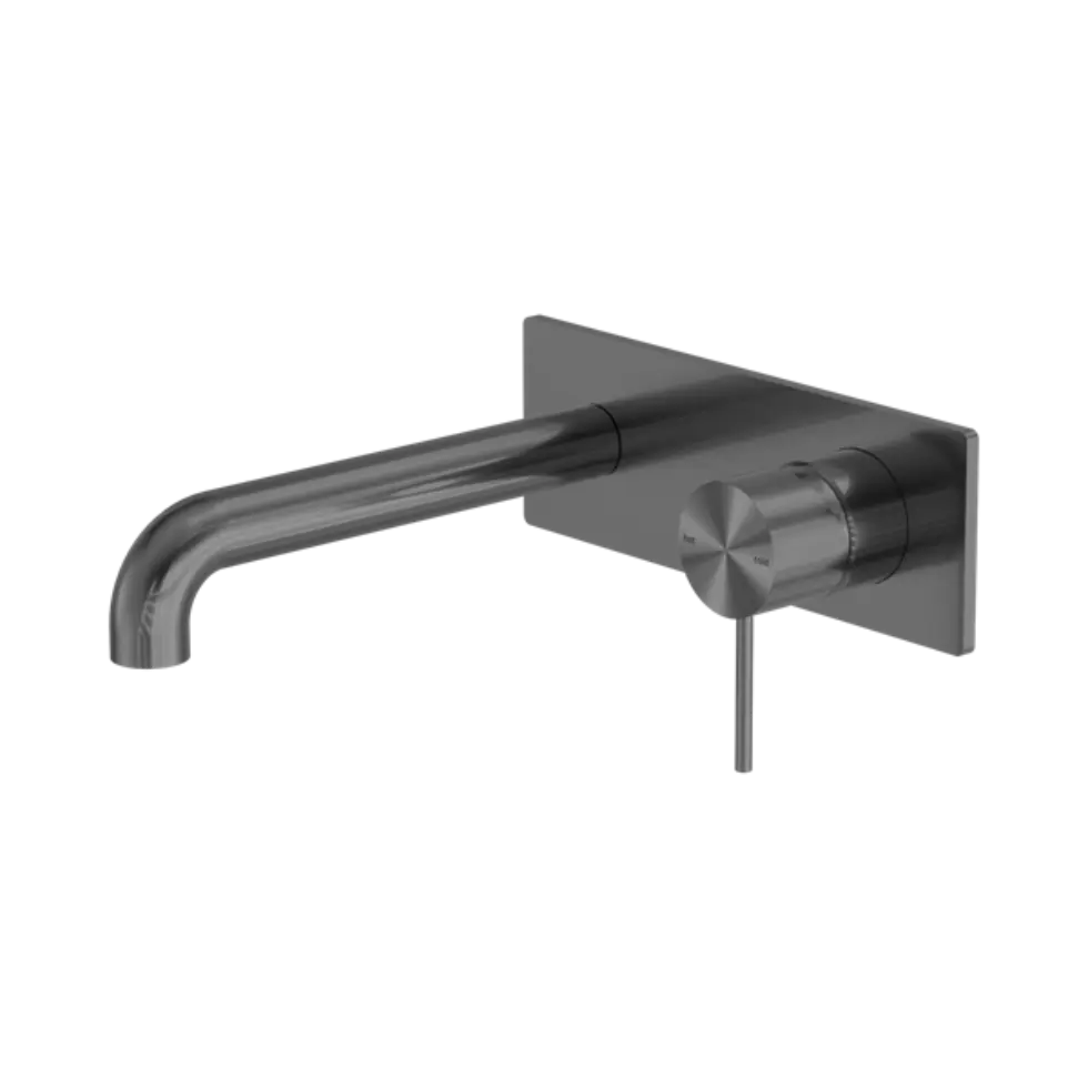 Mecca Wall Basin/Bath Mixer 185mm Gun Metal