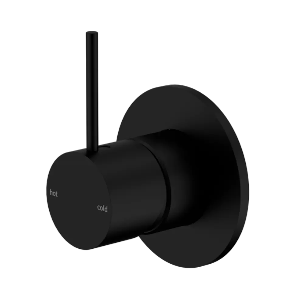 Mecca Shower Mixer Handle Up 80mm Plate Matte Black