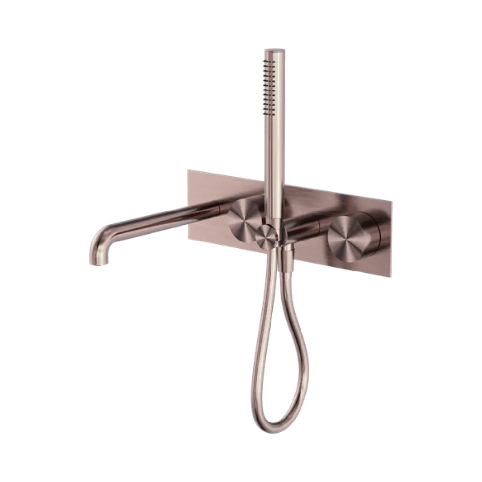 Kara Progressive Shower System With Spout 230mm Brushed Bronze