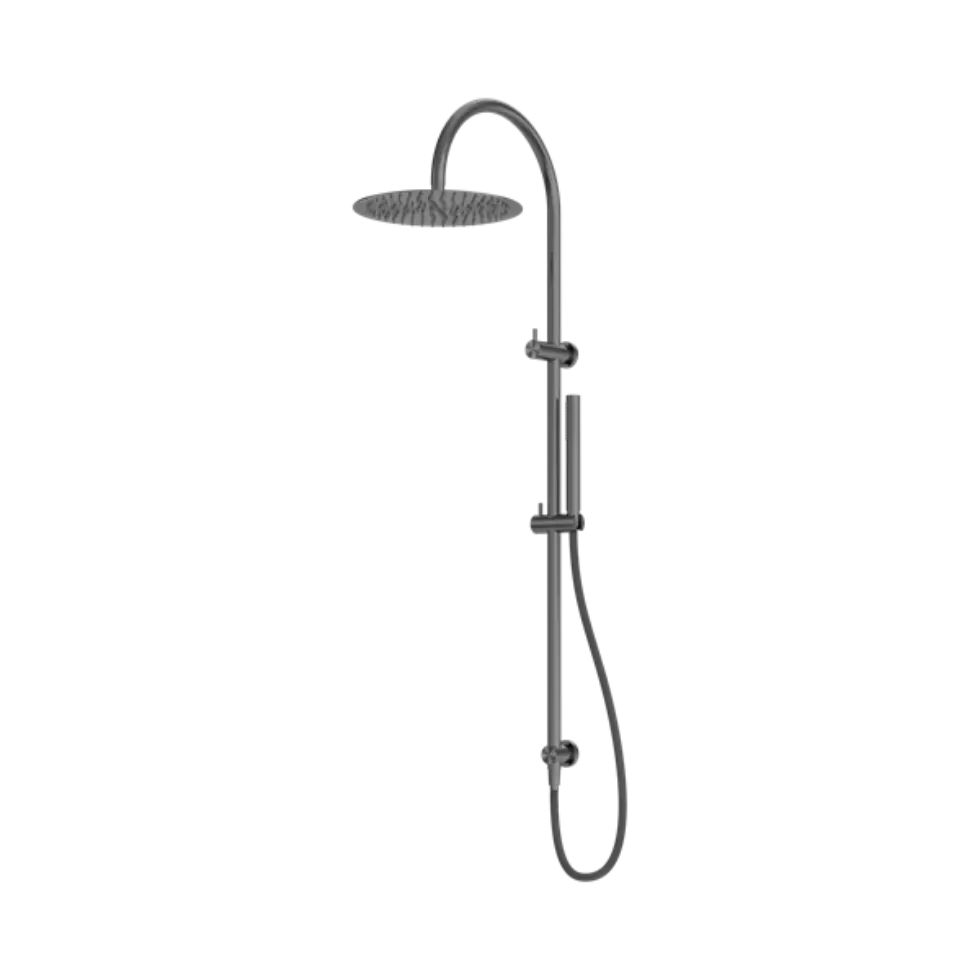 Zen SS316L Twin Shower With Outdoor Shower Hose Graphite