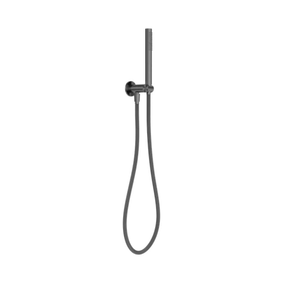 Zen SS316L Shower On Bracket With Outdoor Shower Hose Graphite