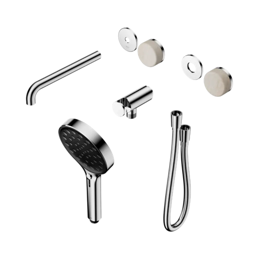 Serenity Progressive Shower System With Spout With Rome Travertine ...