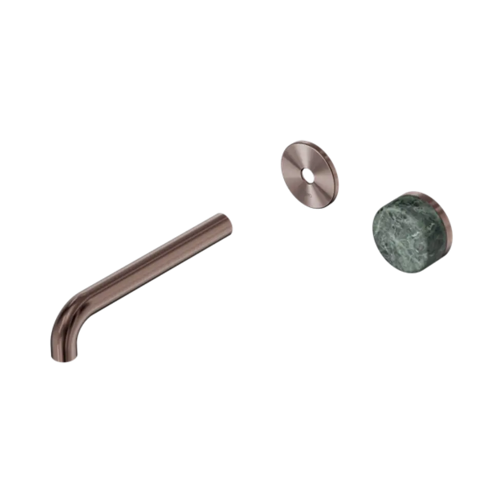 Serenity Progressive Wall Basin Mixer 185mm Spout With Verde Alpi ...