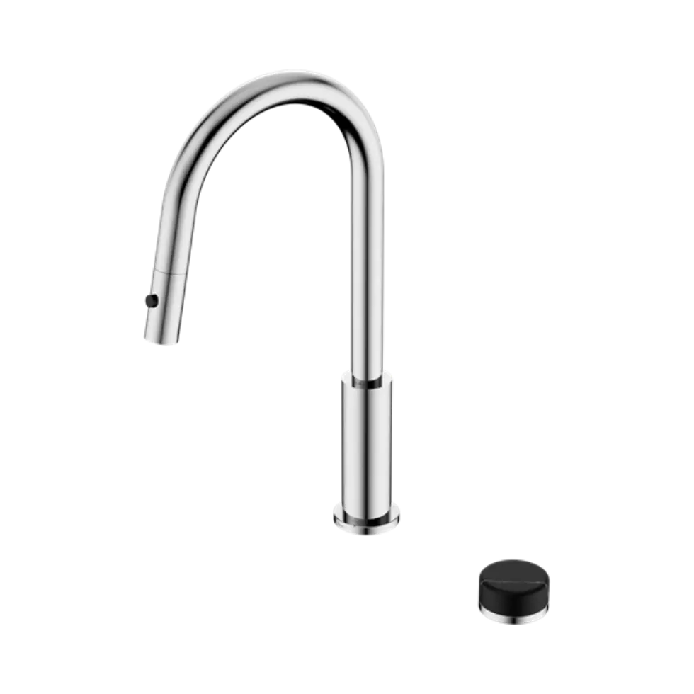 Serenity Progressive Pull Out kitchen Set With Marquina Black Handle Chrome
