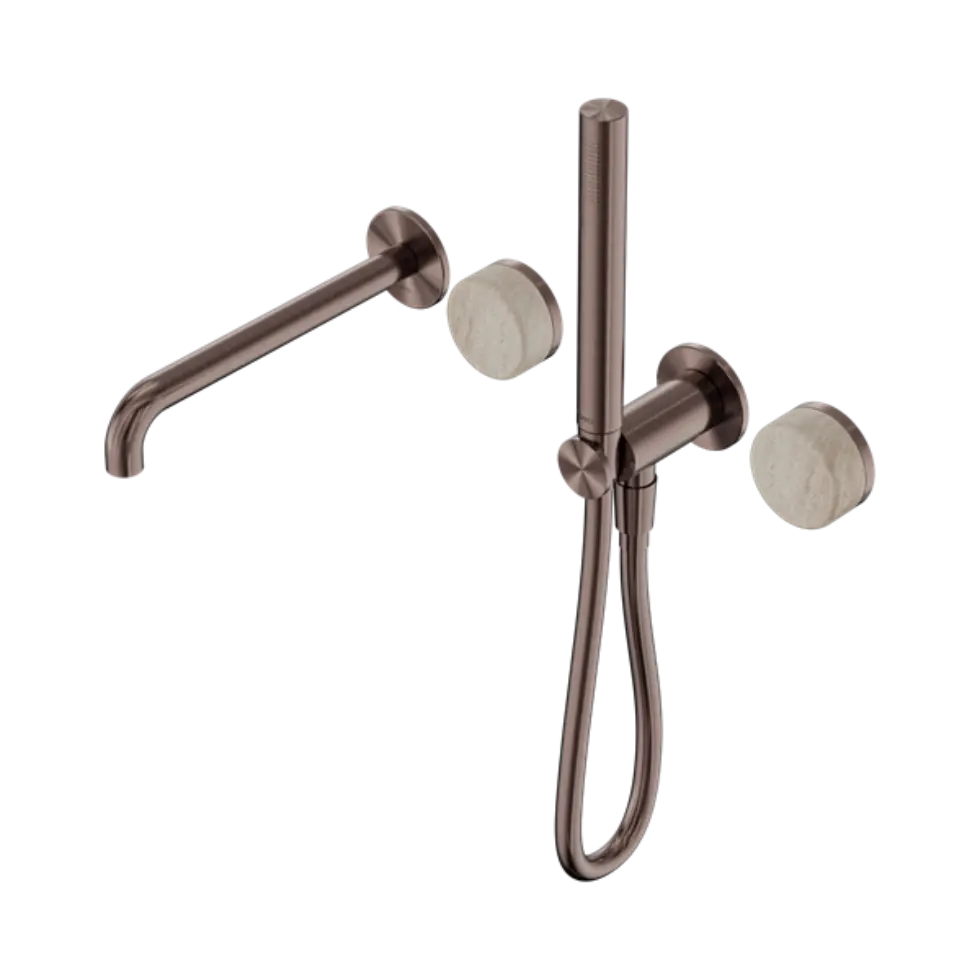 Serenity Progressive Shower System With Spout With Rome Travertine ...