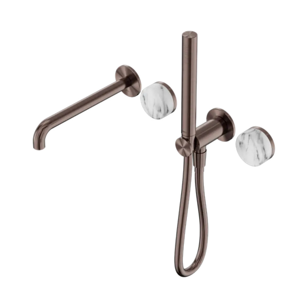 Serenity Progressive Shower System With Spout With Arabescato Corchia ...