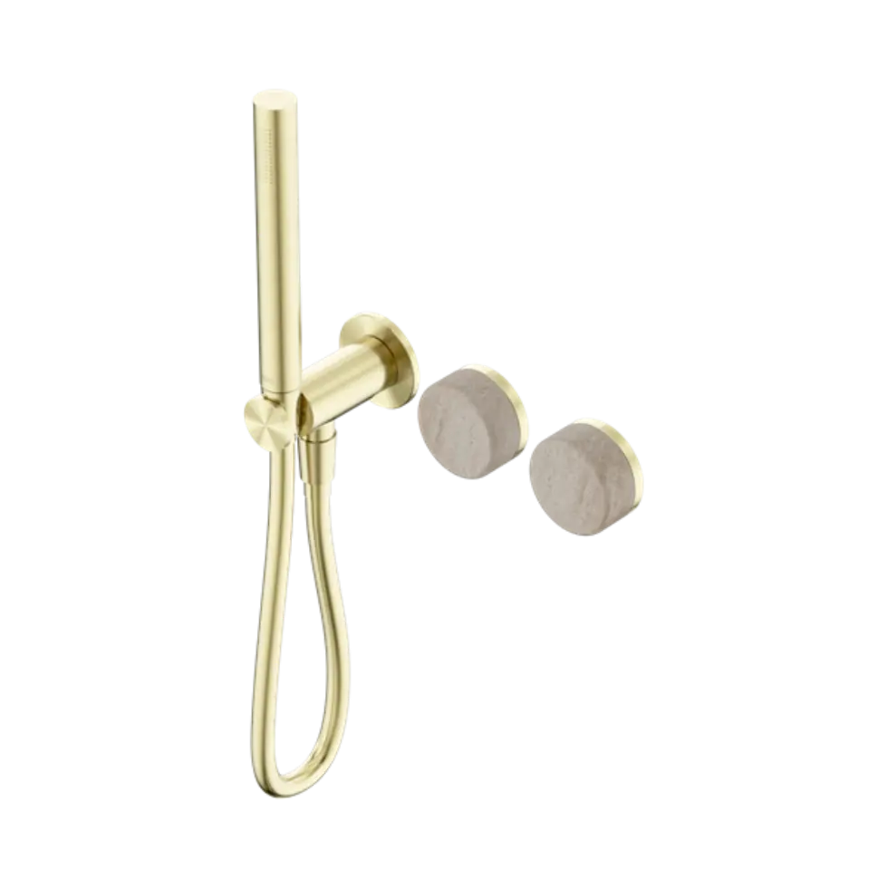 Serenity Progressive Shower System With Rome Travertine Handle And Slim ...