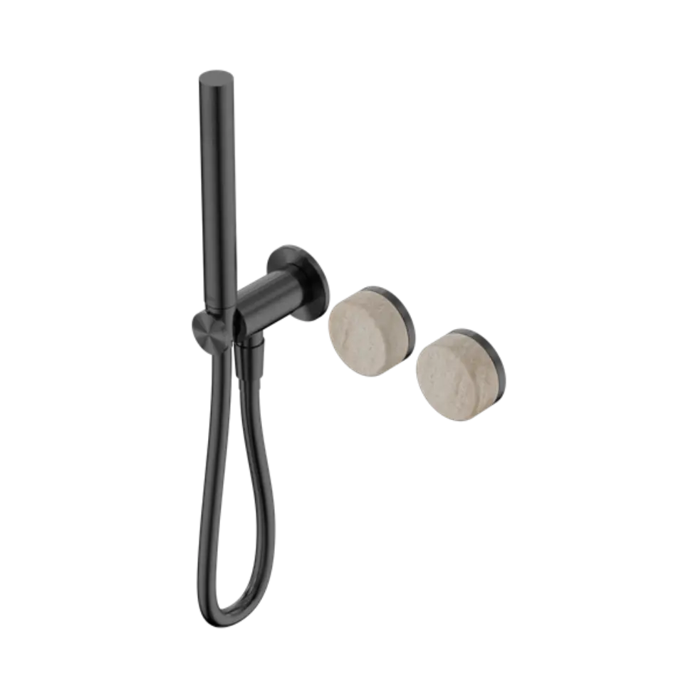 Serenity Progressive Shower System With Rome Travertine Handle And Slim ...