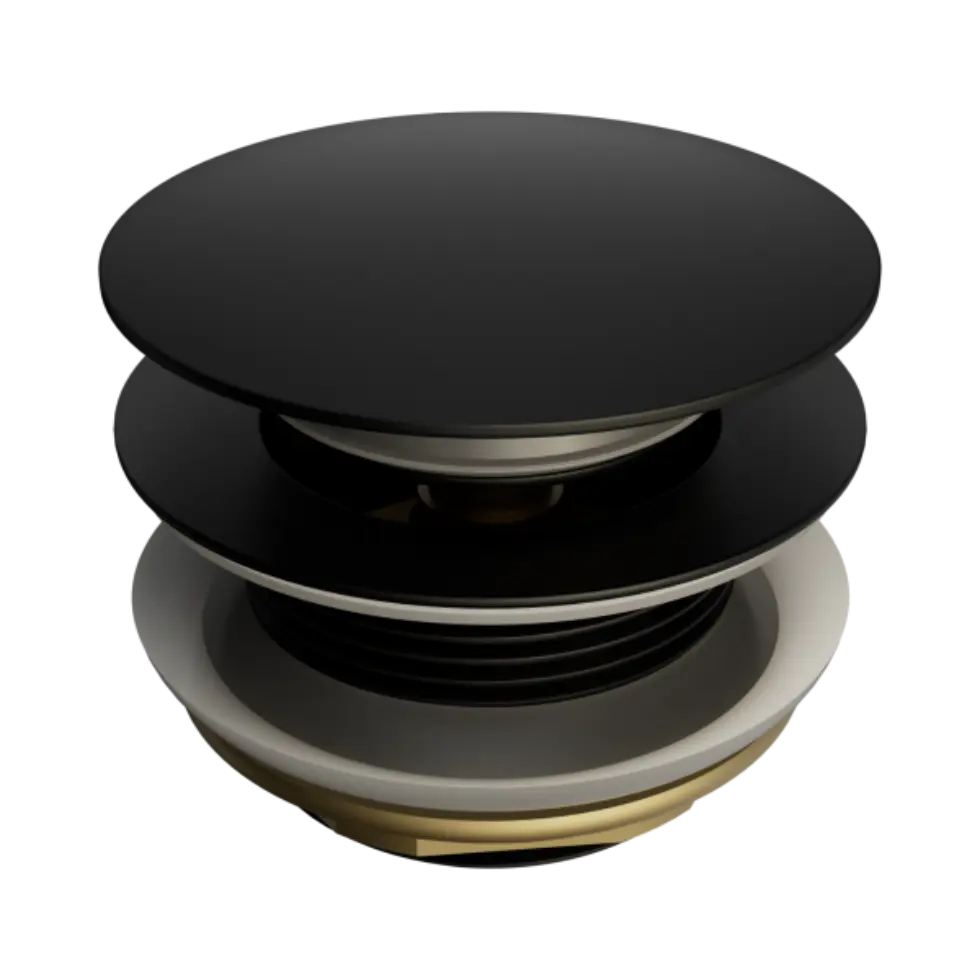 Short Pop Up Bath Waste 40mm Matte Black