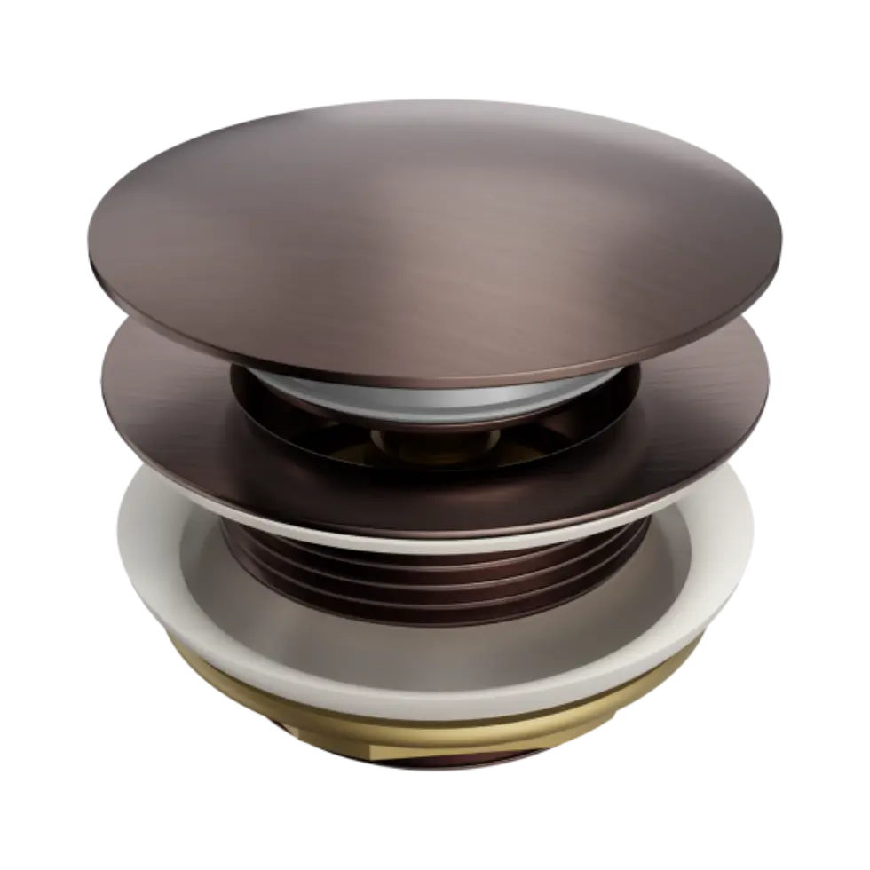 Short Pop Up Bath Waste 40mm Brushed Bronze