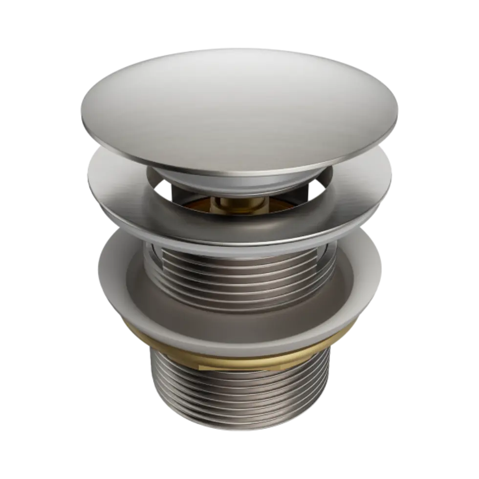 Pop Up Bath Waste 40mm With Overflow Brushed Nickel