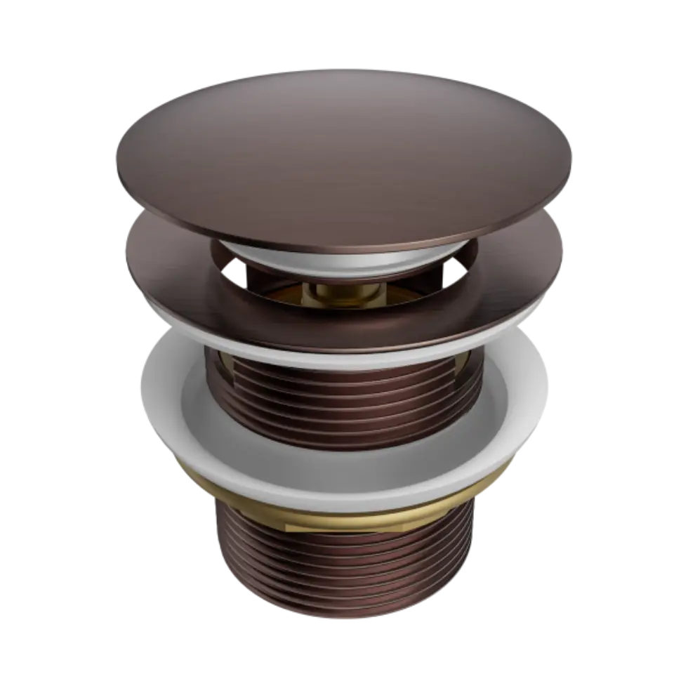 Pop Up Bath Waste 40mm With Overflow Brushed Bronze