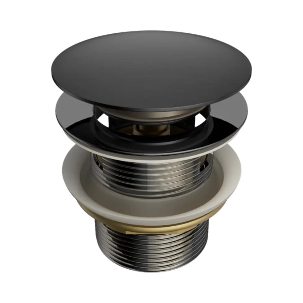 Pop Up Bath Waste 40mm With Overflow Graphite