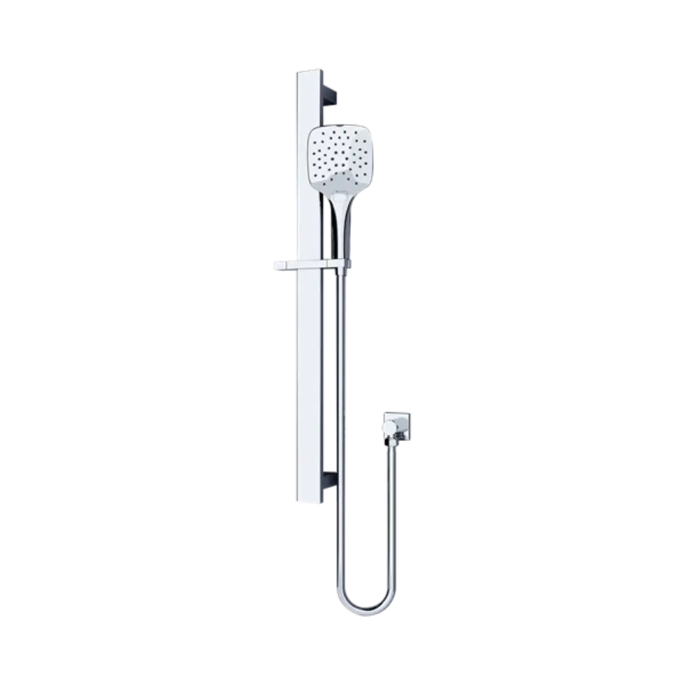 Rain Square 3 Function Shower Rail Chrome