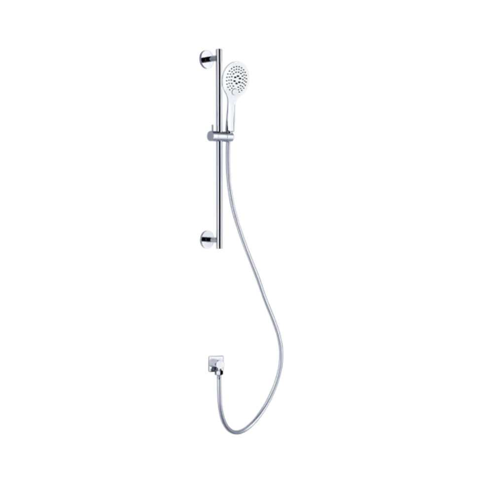 Dolce Rain Shower Rail With Push Button Shower Chrome