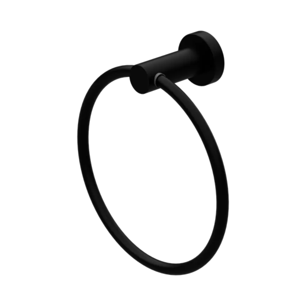 Mecca Hand Towel Ring Matte Black
