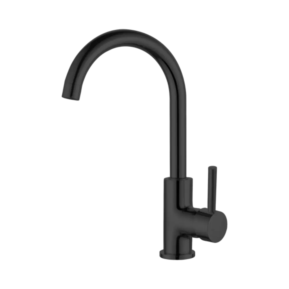 Dolce Kitchen Mixer Gooseneck Matte Black