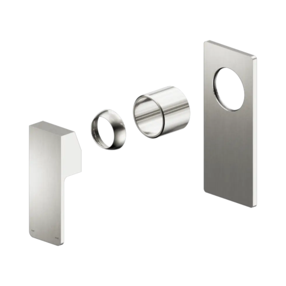 Celia Shower Mixer Rectangular Backplate Trim Kits Only Brushed Nickel
