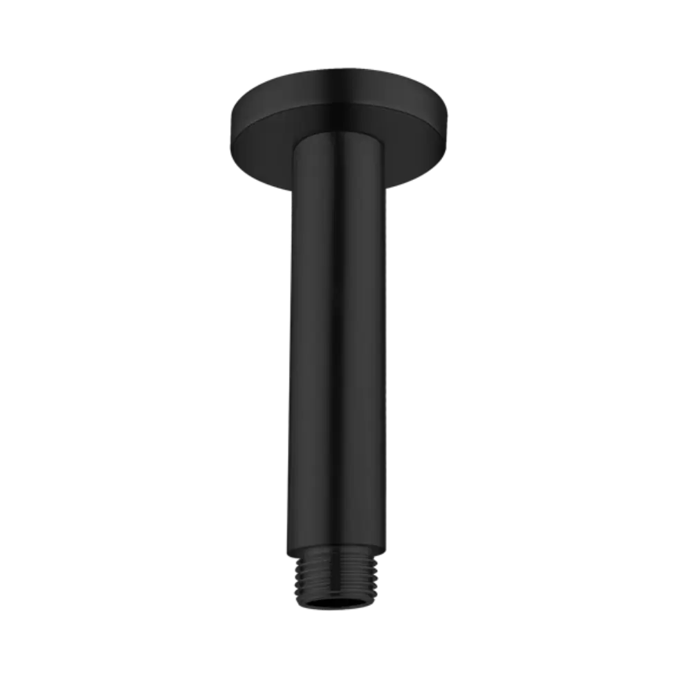 Round Ceiling Arm 100mm Length Matte Black