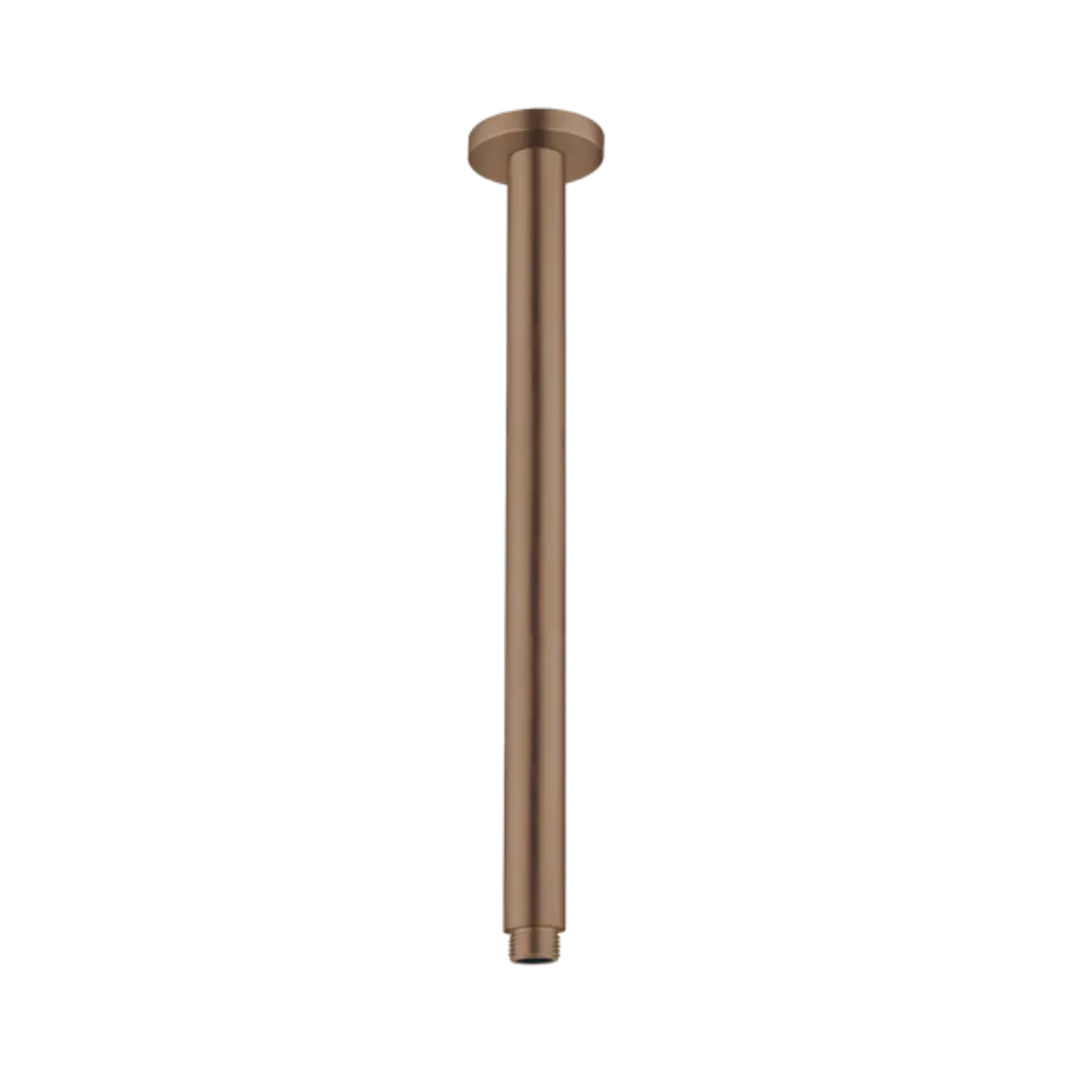 Round Ceiling Arm 300mm Length Brushed Bronze