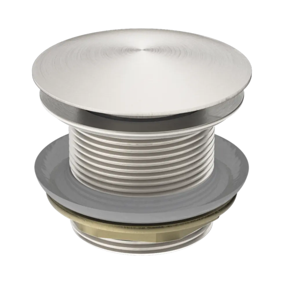 40mm Bath Pop-Up Plug With Removable Waste No Overflow Brushed Nickel