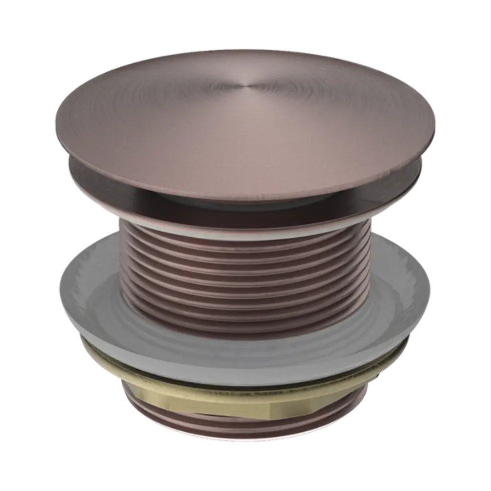 40mm Bath Pop-Up Plug With Removable Waste No Overflow Brushed Bronze