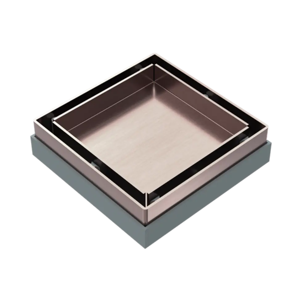 Tile Insert Floor Waste 50mm Outlet Brushed Bronze
