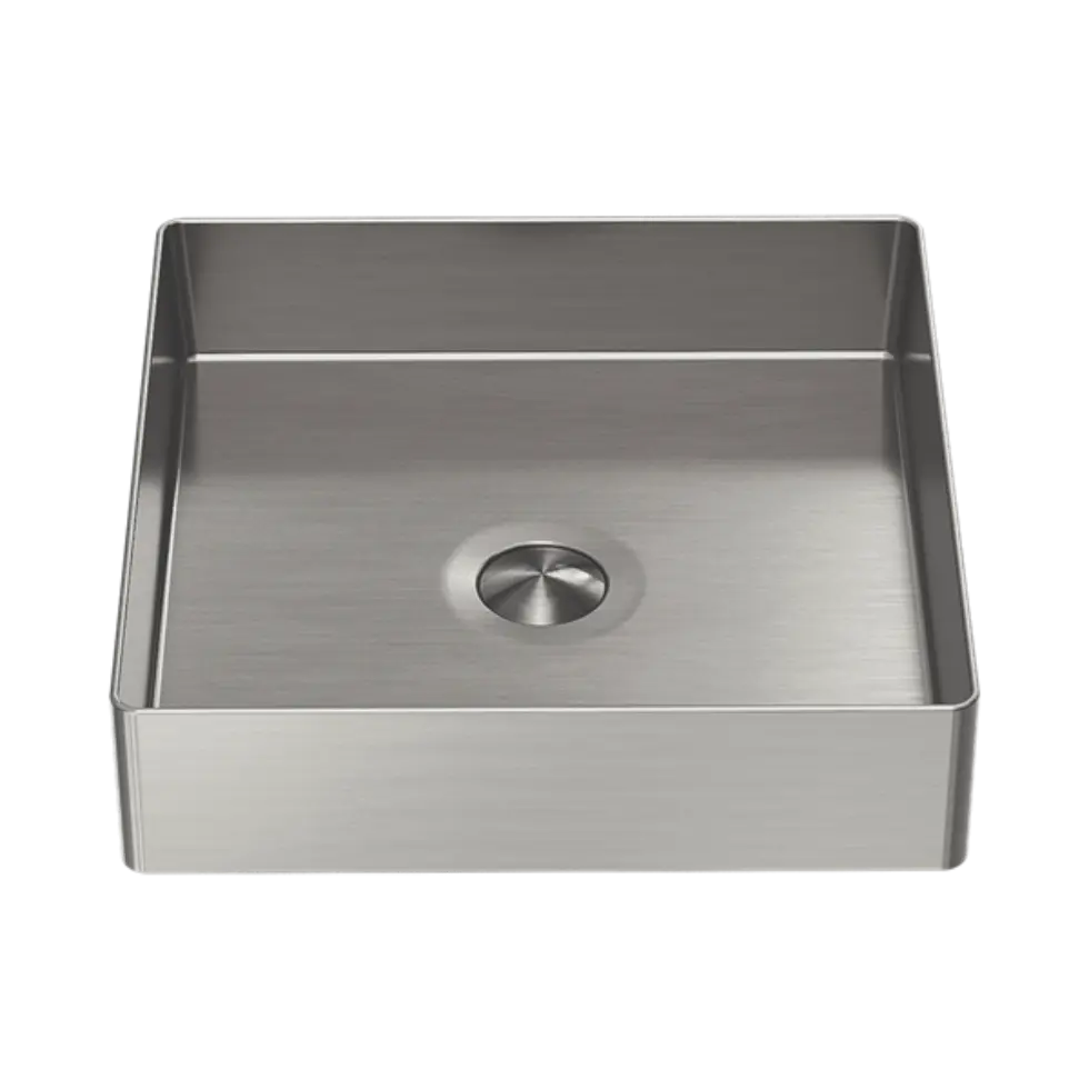 Opal Square 400mm Stainless Steel Basin Brushed Nickel