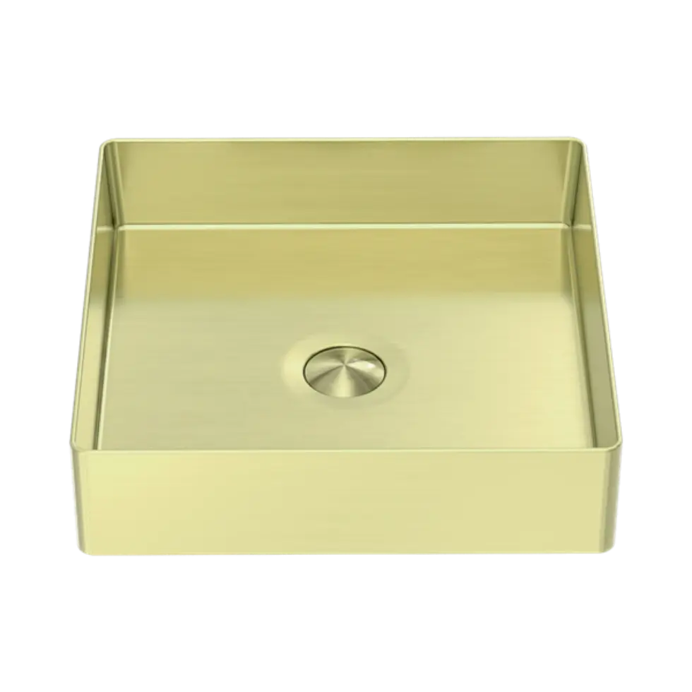 Opal Square 400mm Stainless Steel Basin Brushed Gold
