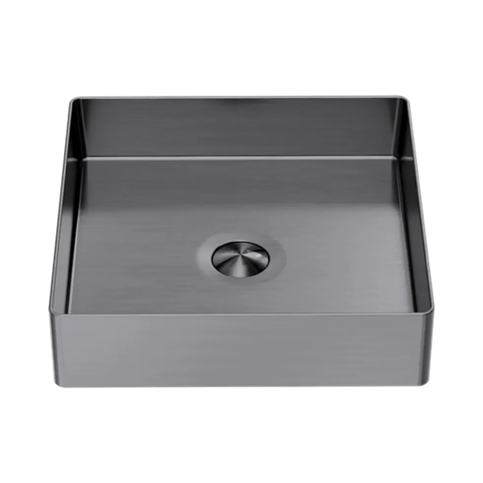 Opal Square 400mm Stainless Steel Basin Graphite