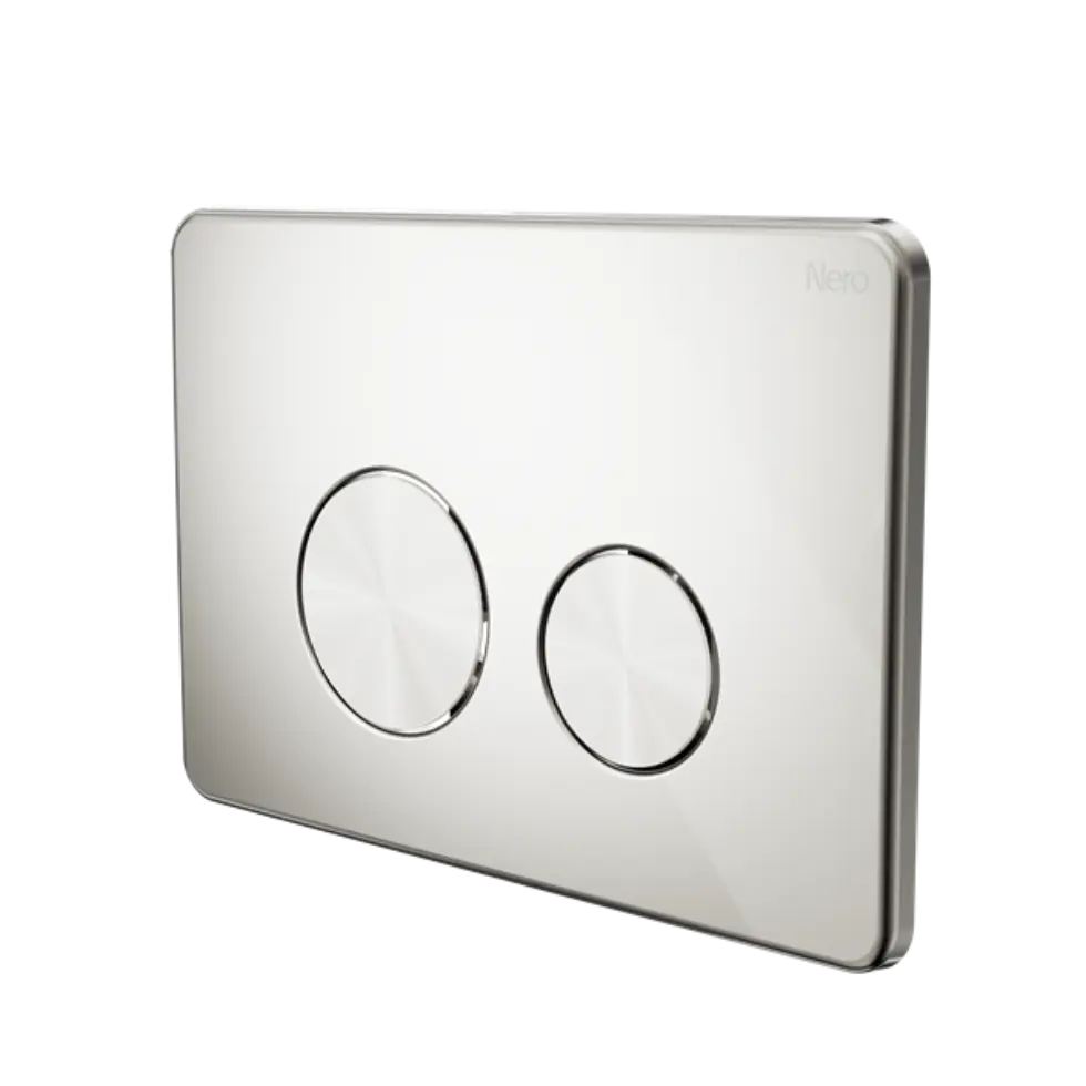 In Wall Toilet Push Plate Brushed Nickel