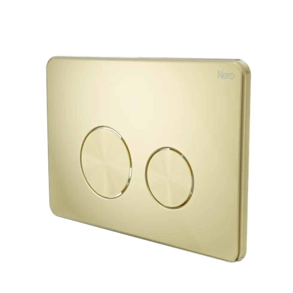 In Wall Toilet Push Plate Brushed Gold