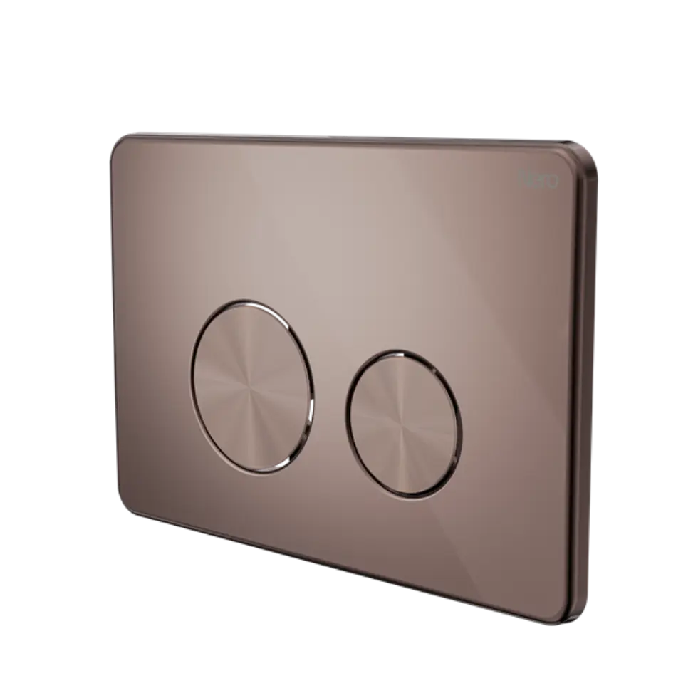 In Wall Toilet Push Plate Brushed Bronze