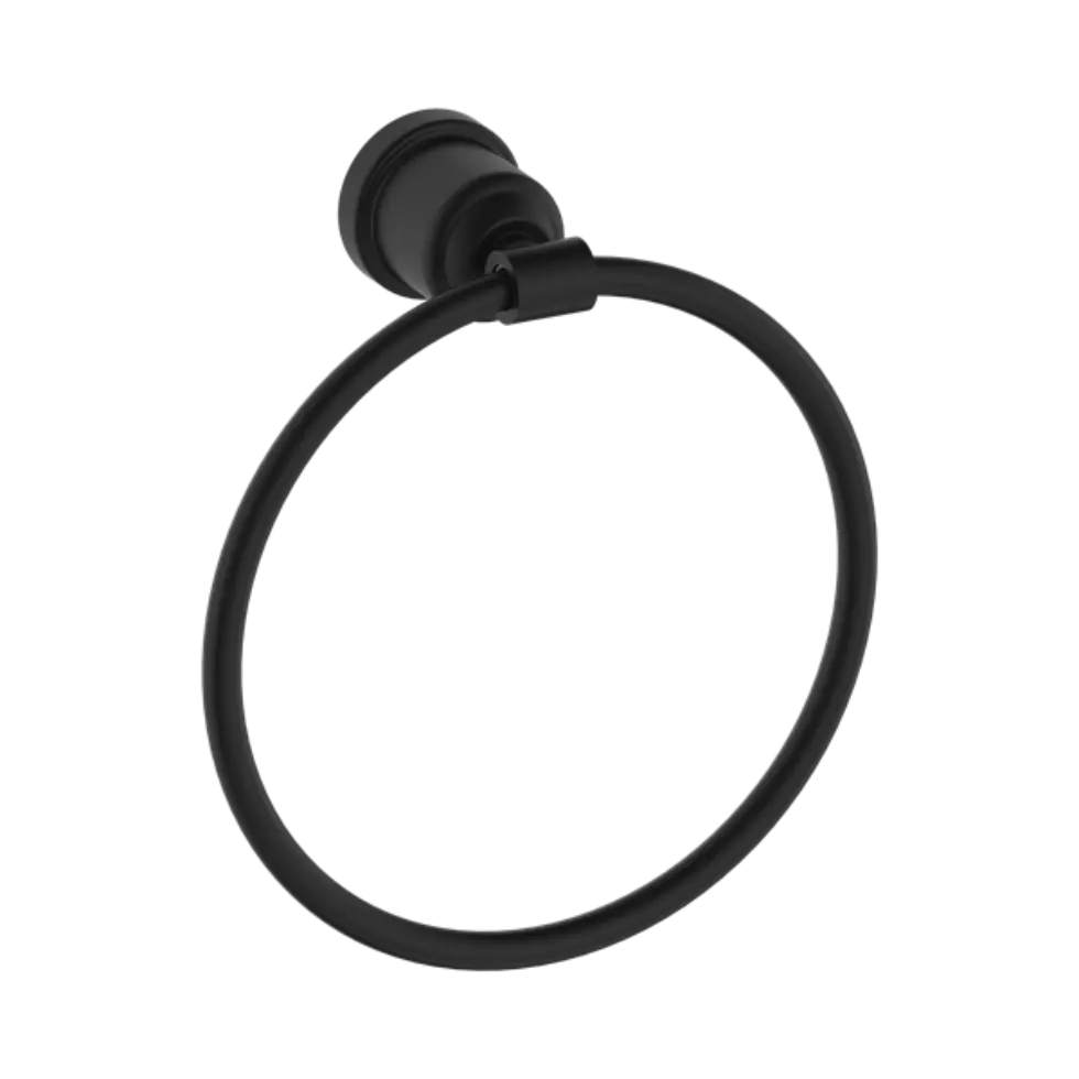 York Towel Ring Matte Black