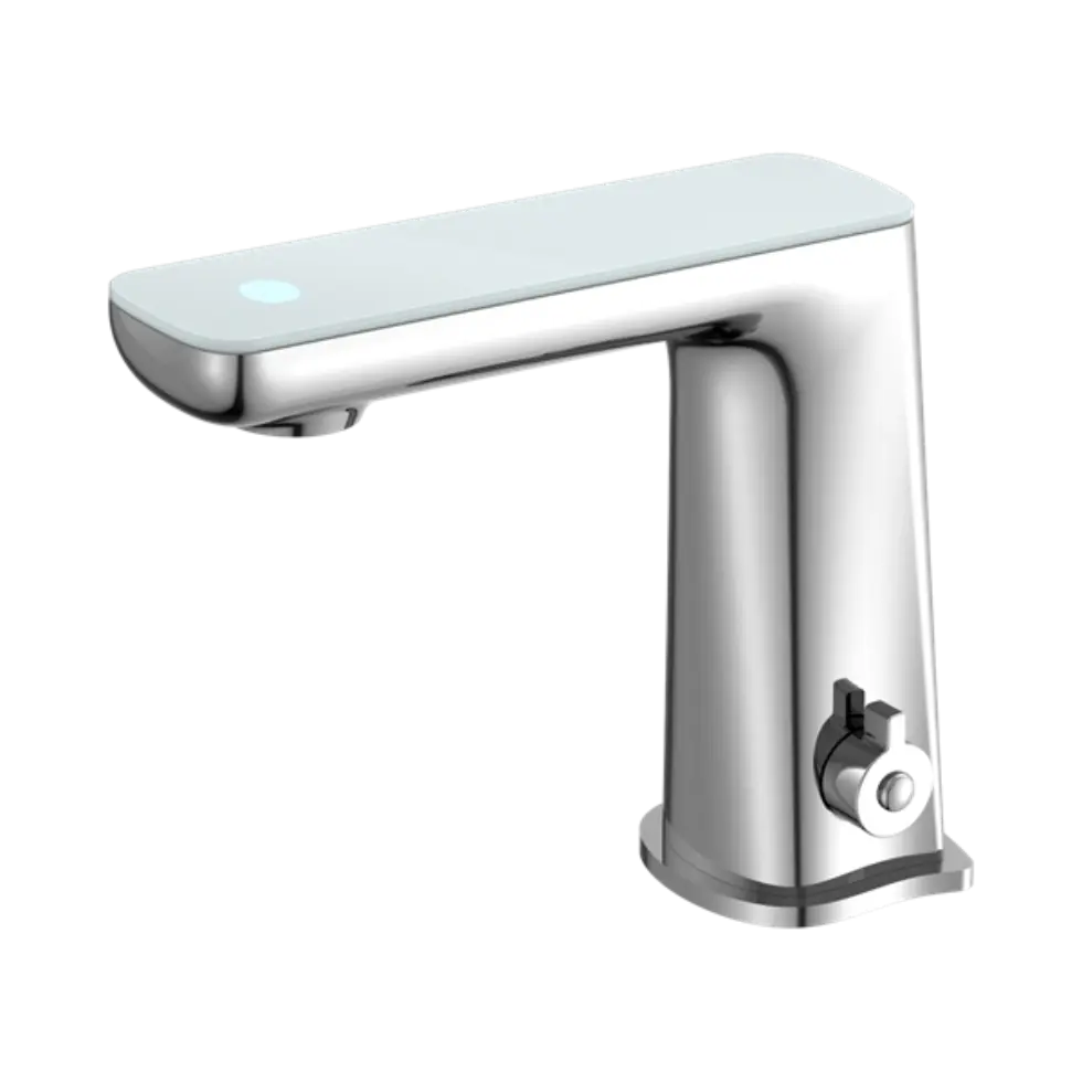 Claudia Sensor Mixer With White Top Display Chrome