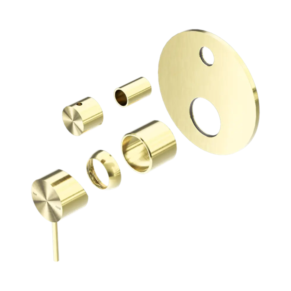 Mecca Shower Mixer With Diverter Trim Kits Only Brushed Gold